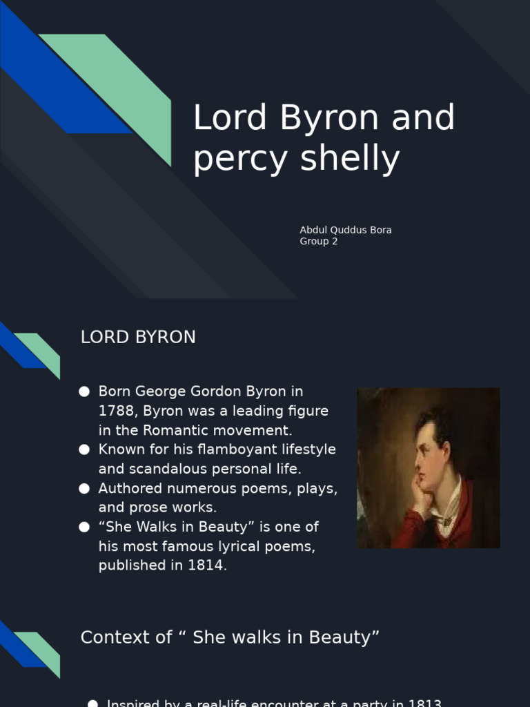 Lord Byron and Percy Shelly | PDF