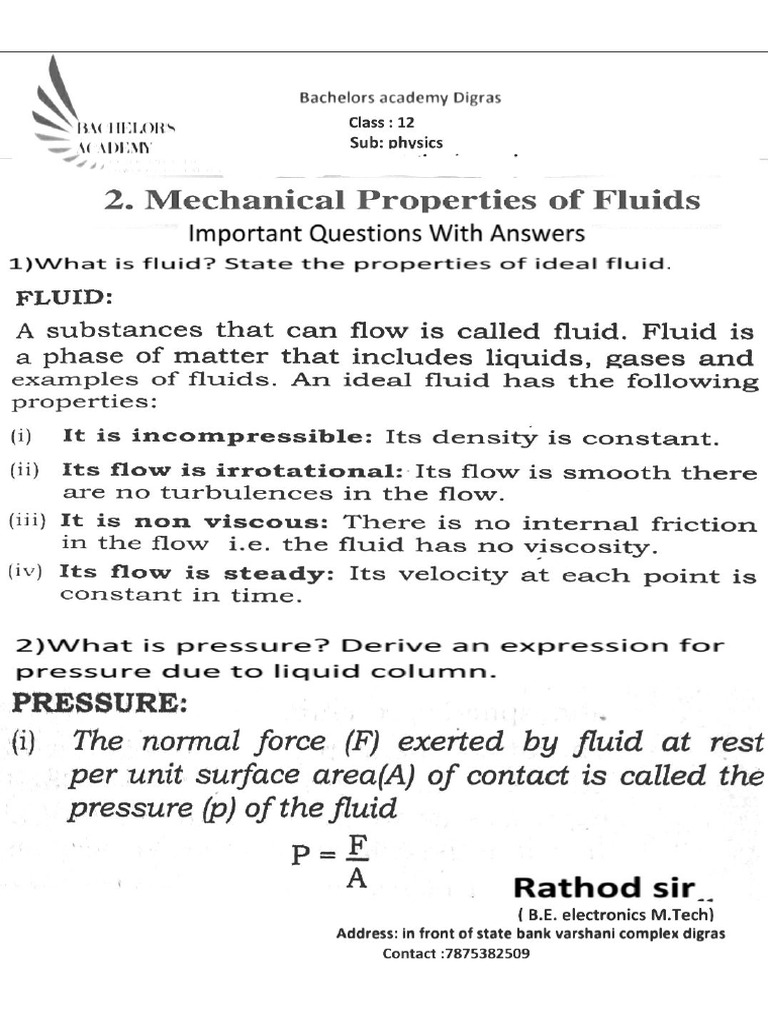 Chapter 2 Mechanical Important Questions | PDF
