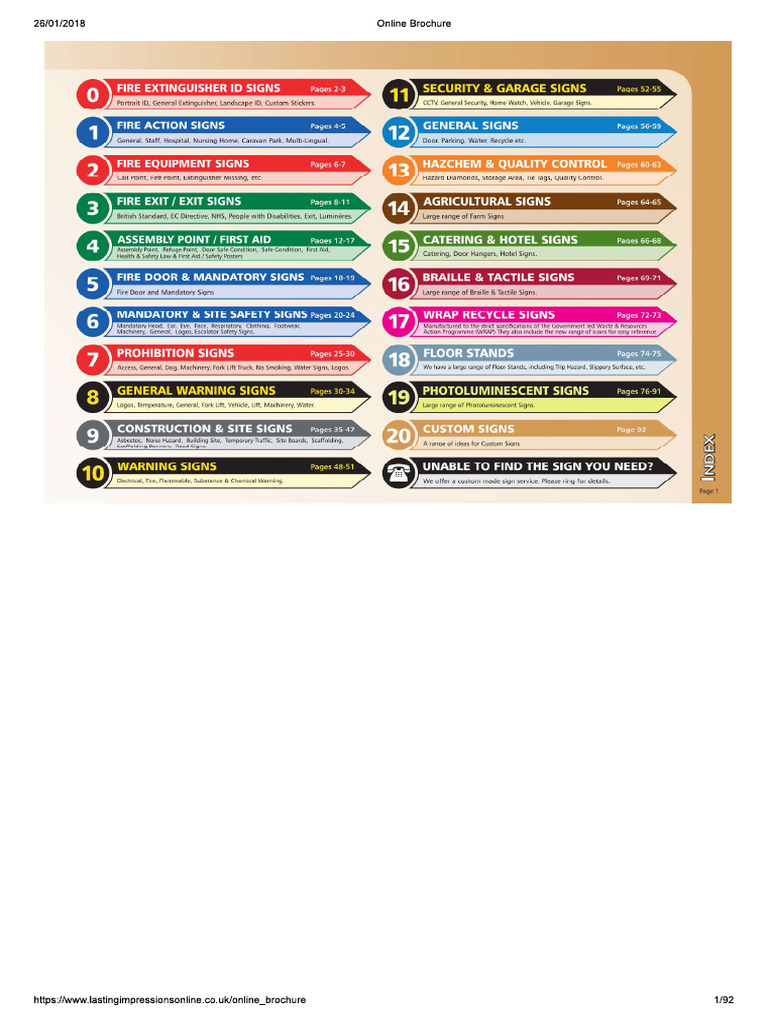 Safety Signs Brochure | PDF