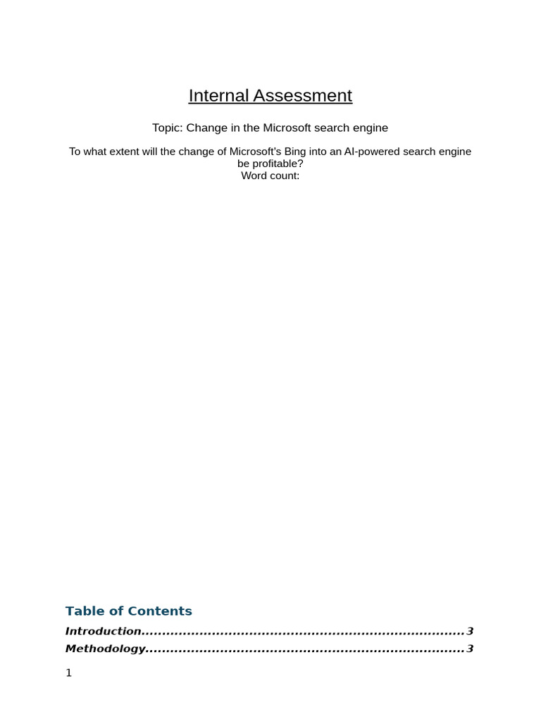 Business Internal Assessment | PDF