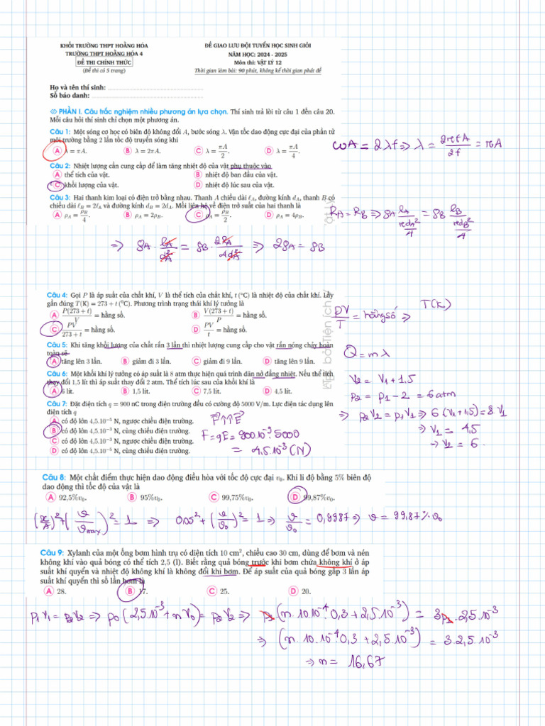 Đề giao lưu HSG Hoằng Hóa -TH | PDF