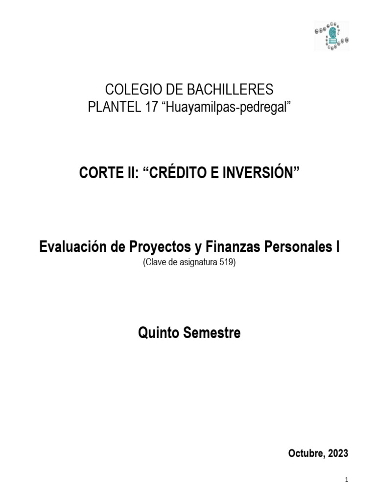 C2 519 1corte2 | PDF | Interés | Finanzas y dinero