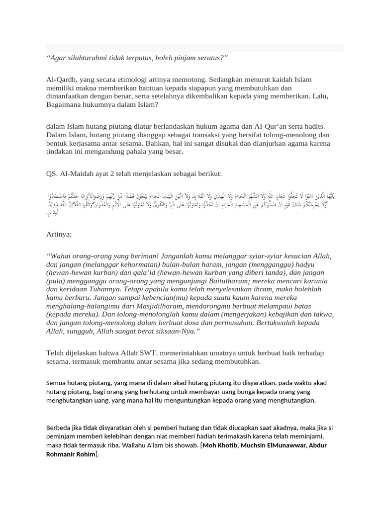 Hutang | PDF