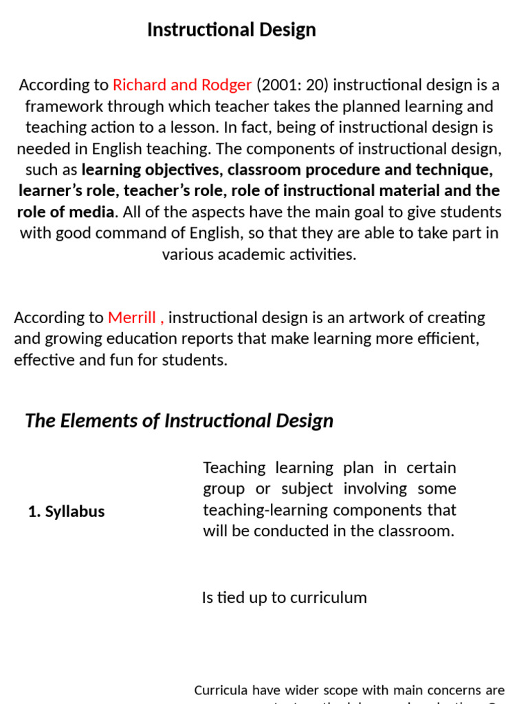 Instr Design | PDF