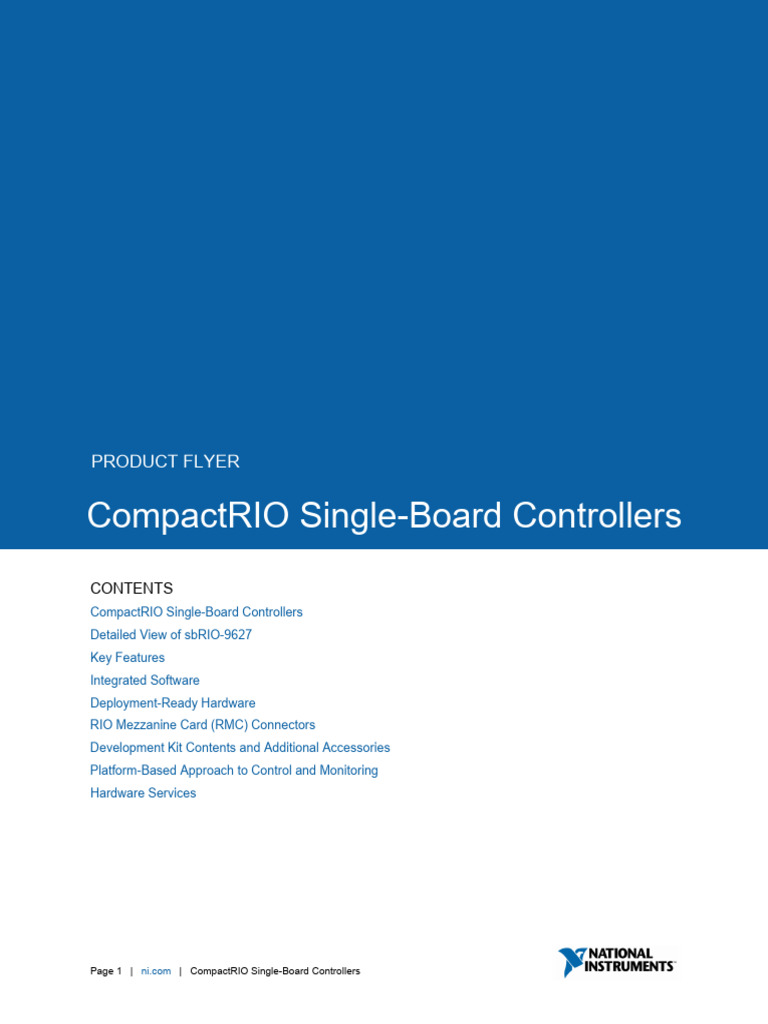 CompactRIO Single-Board Controllers Overview | PDF | Hardware Description Language | Field ...