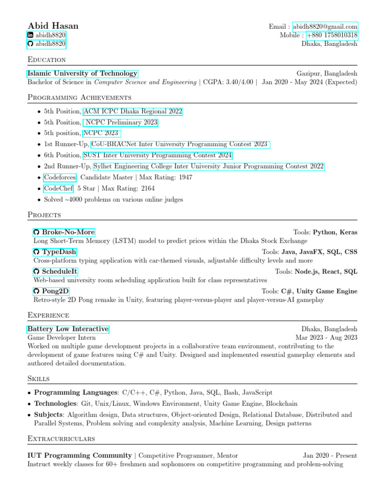 Resume Examples For Tech | PDF