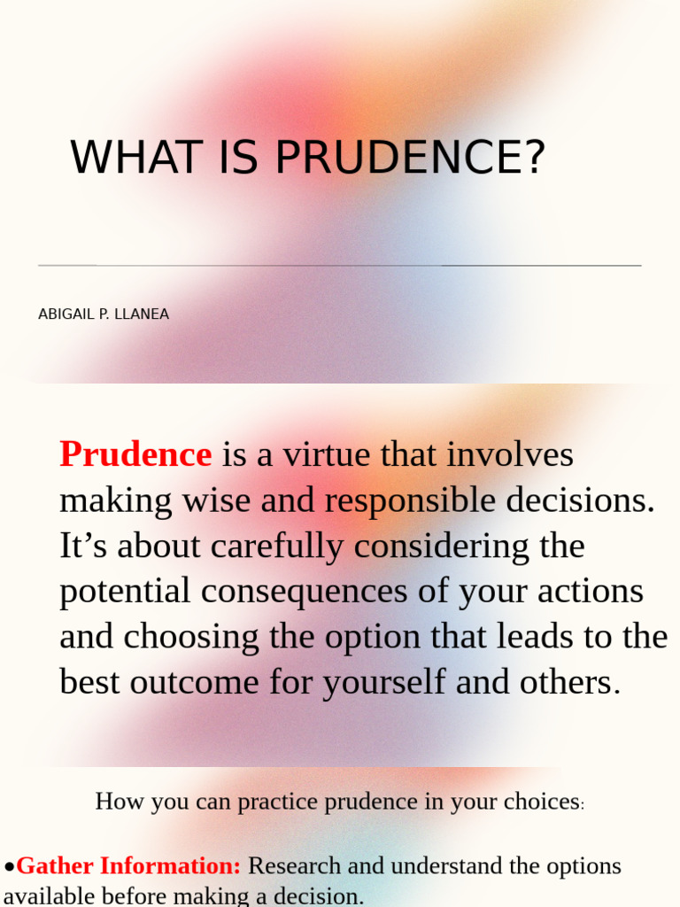 Prudence | PDF