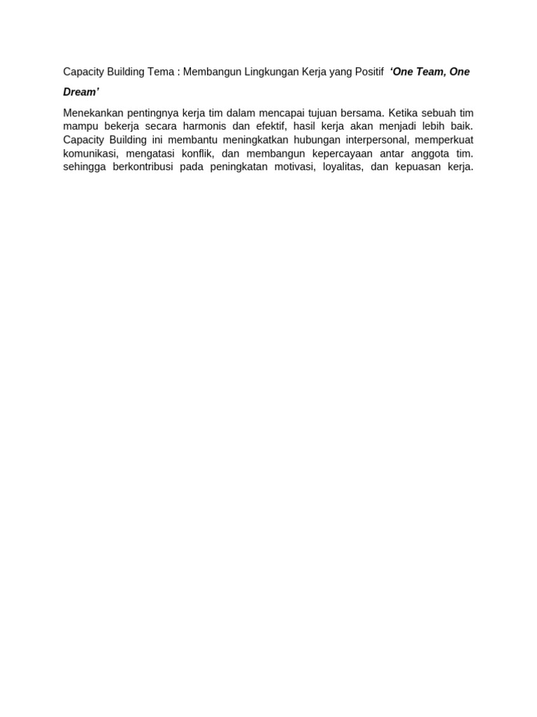 Capacity Building Tema | PDF