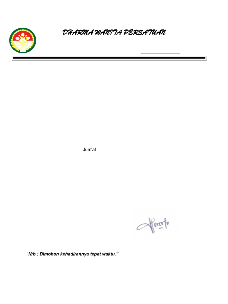 Undangan Pertemuan Rutin Oktober Pdf