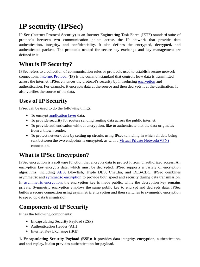 IS 5th Unit Notes | PDF