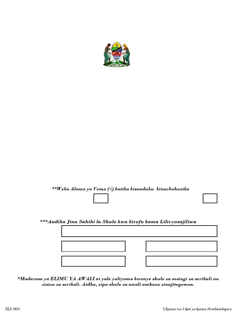 Annual School Census 2024 Template - Secondary | PDF