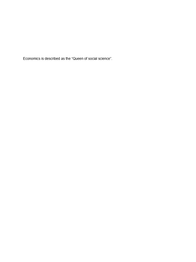 Definition of Economics | PDF