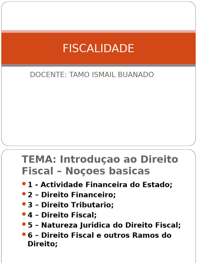 FISCALIDADE 01 | PDF