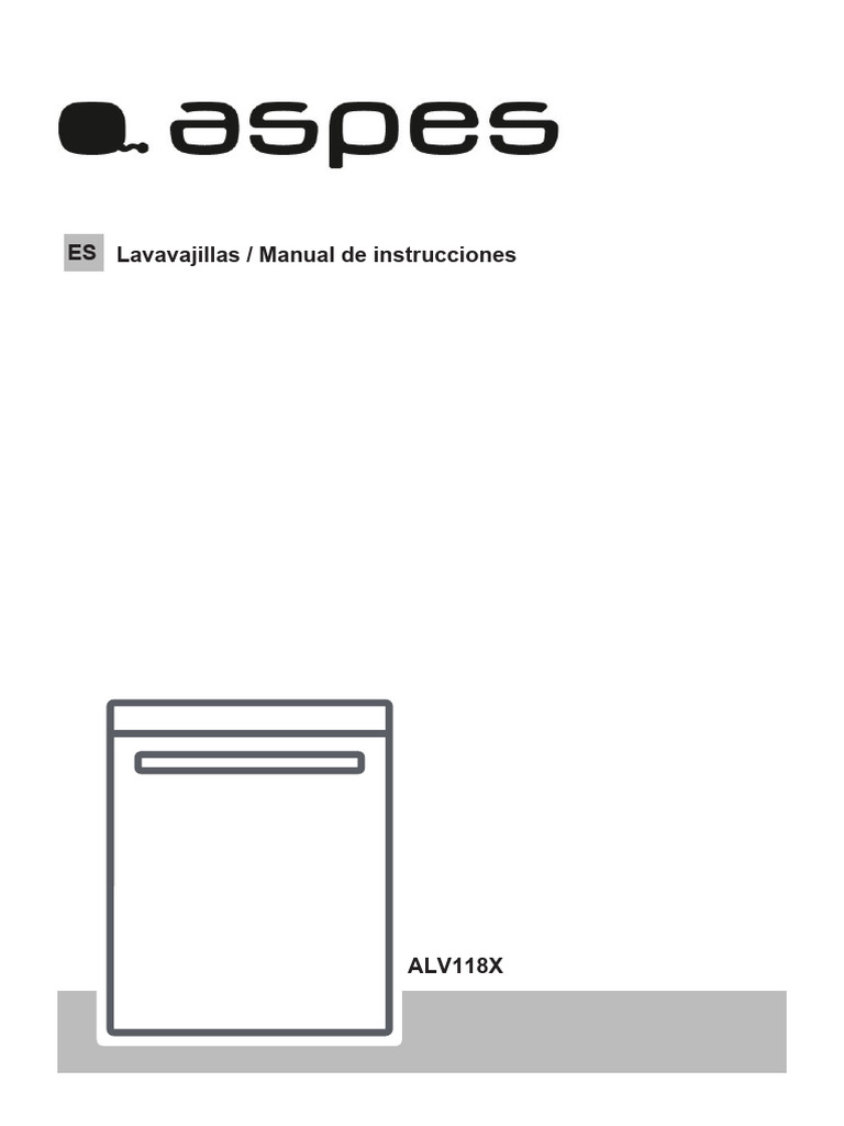 Manual Lavavajillas ALV118X: Instrucciones | PDF | Lavavajillas | Agua
