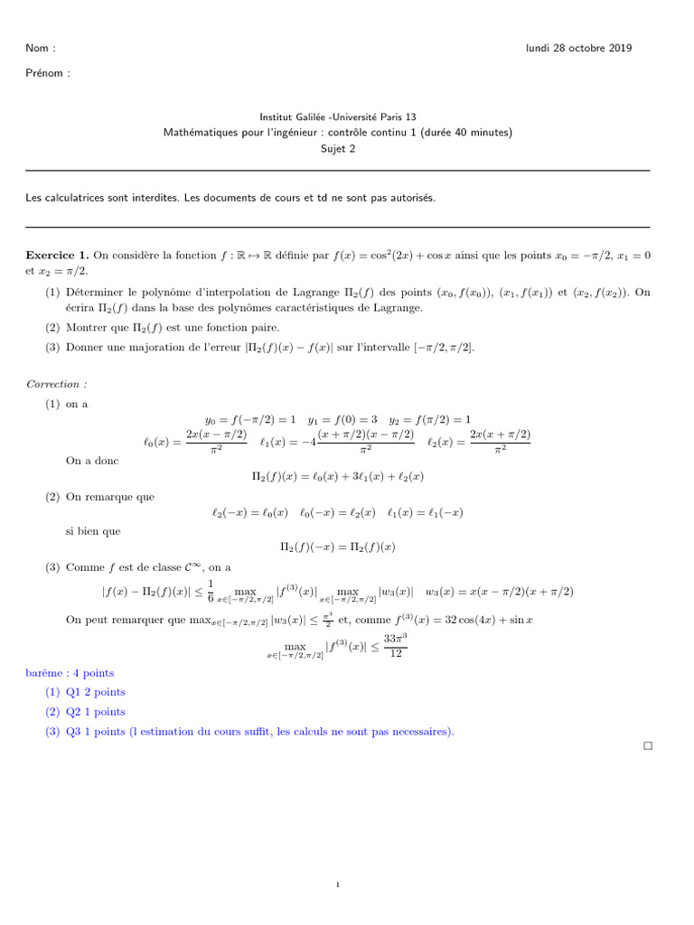 CC1 Correction S2 | PDF