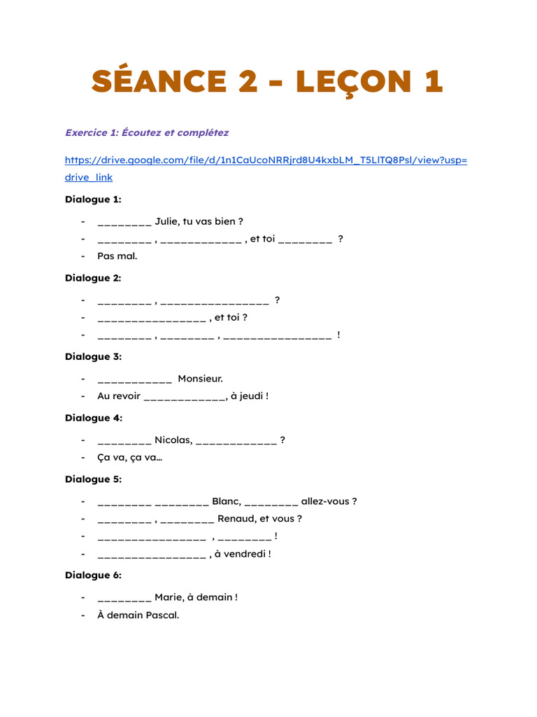 S2L1 - Devoirs | PDF