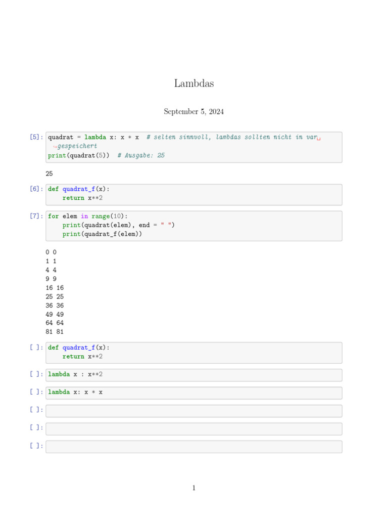 Lambdas | PDF