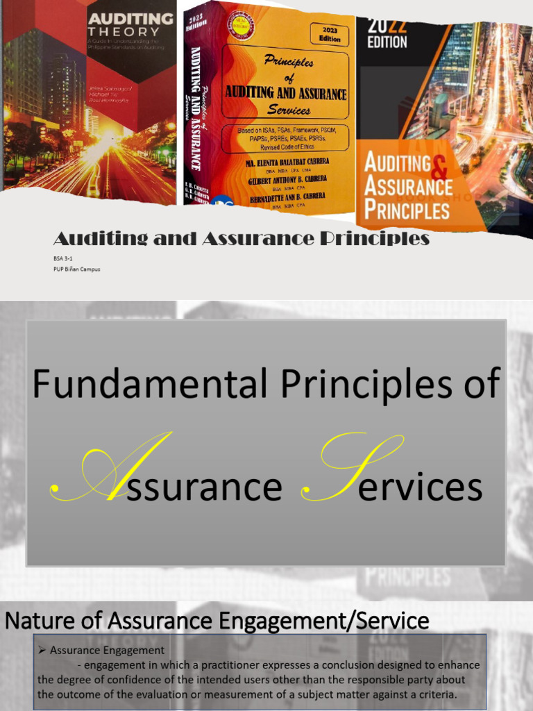 Lesson No. 02 Auditing and Assurance Principles | PDF