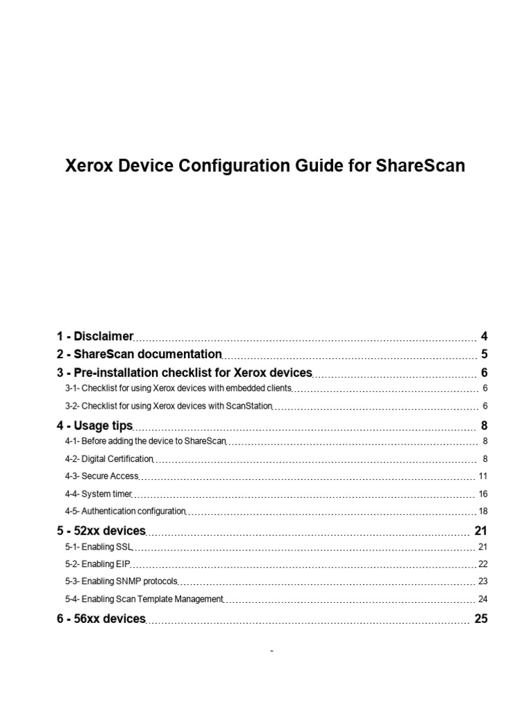 Xerox Device Configuration Guide | PDF