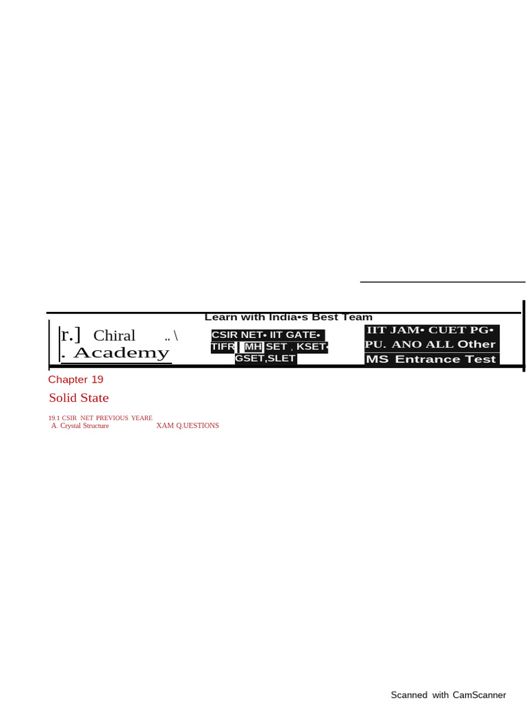 Solution - Solid State PYQ'S | PDF | Euclidean Geometry | Mineralogy