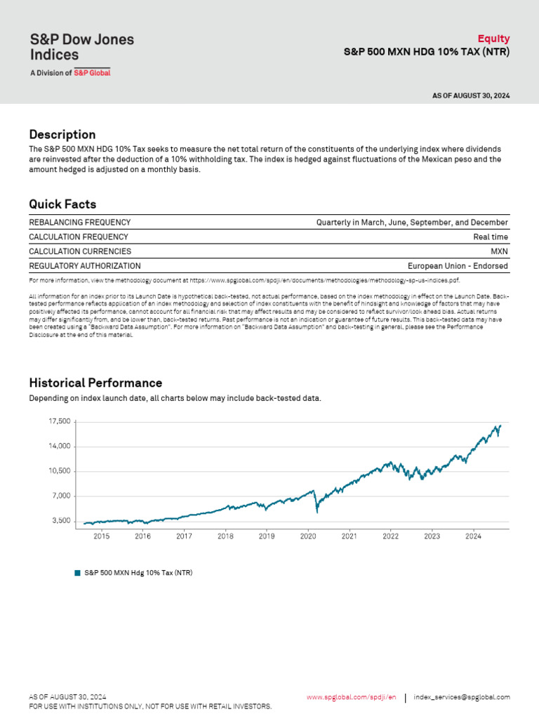 Fs-Sp-500-Mxn-Hdg-10-Tax-Ntr S&P 500 MXN HDG | PDF | Business | Finance ...