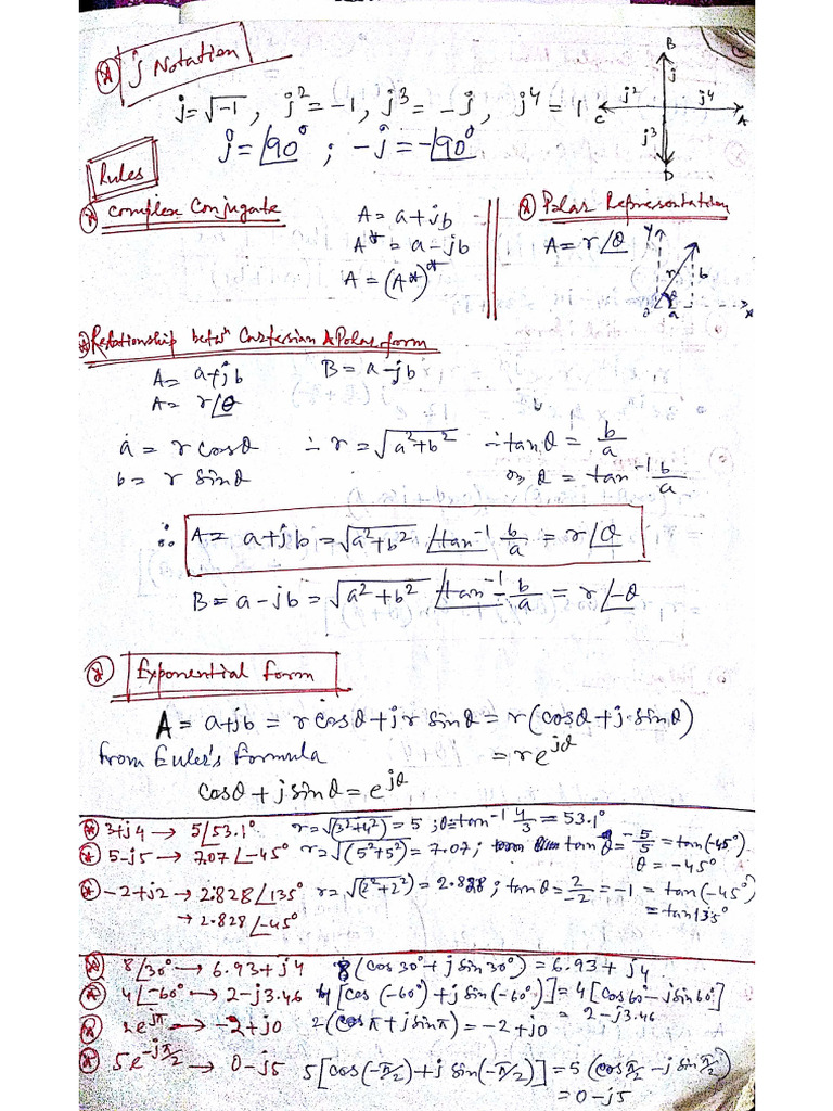 Complex Representation in AC Circuit (J Notation) | PDF