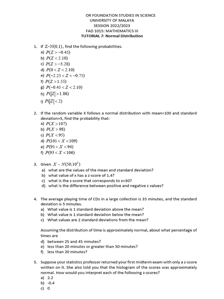 Tutorial 7 Fad1015 | PDF