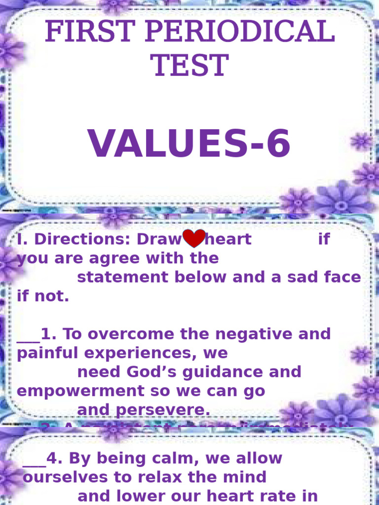 1st PT Values 6.Pptx CEDAR Kopya Roma | PDF