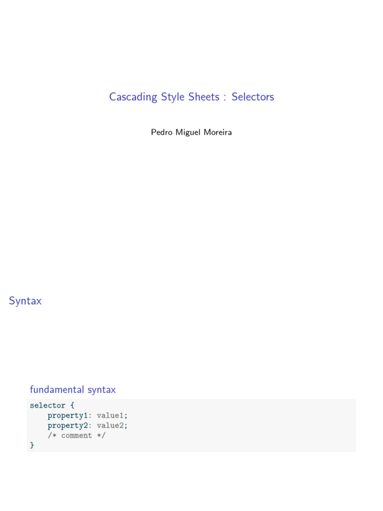 Slides Css Selectors | PDF