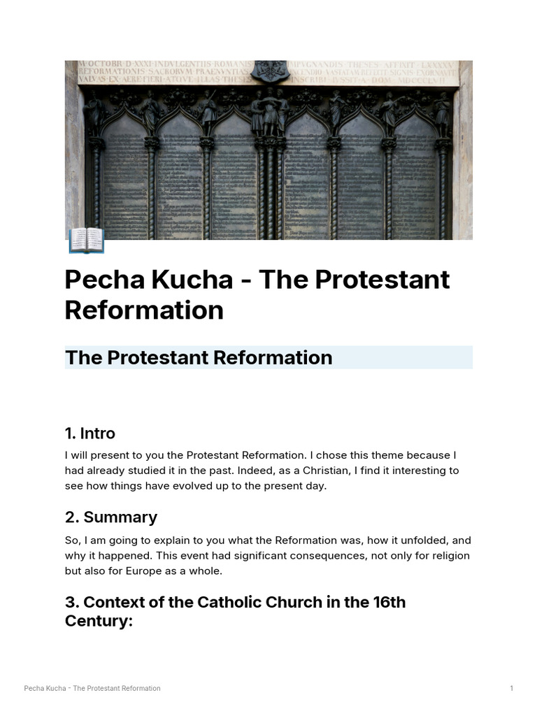 English-Presentation The Protestant Reformation | PDF