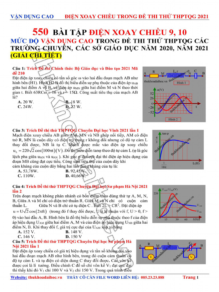 Van Dung Cao Dien Xoay Chieu Trong de Thi Thu THPTQG Phan 1 | PDF