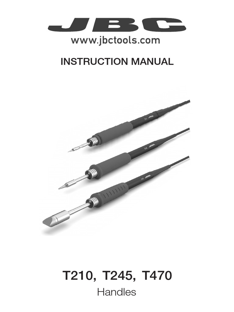Manual Handles Soldering JBC 0028966 - ID 222805 - EN | PDF
