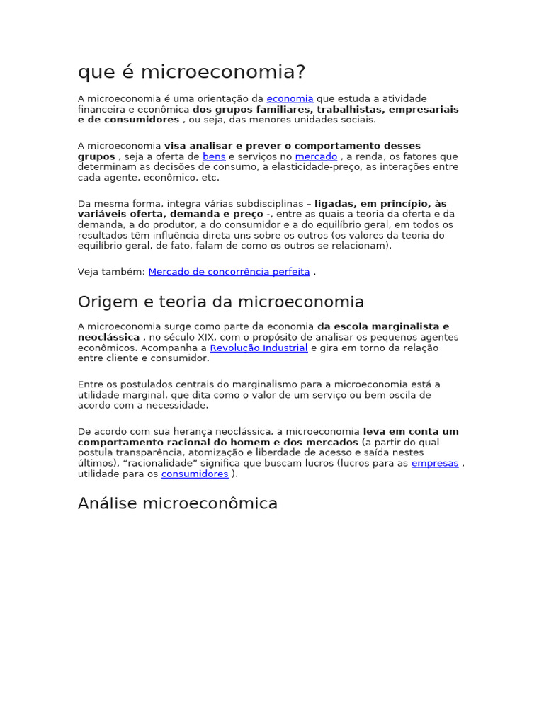 Que é Microeconomia Chapa 100 | PDF