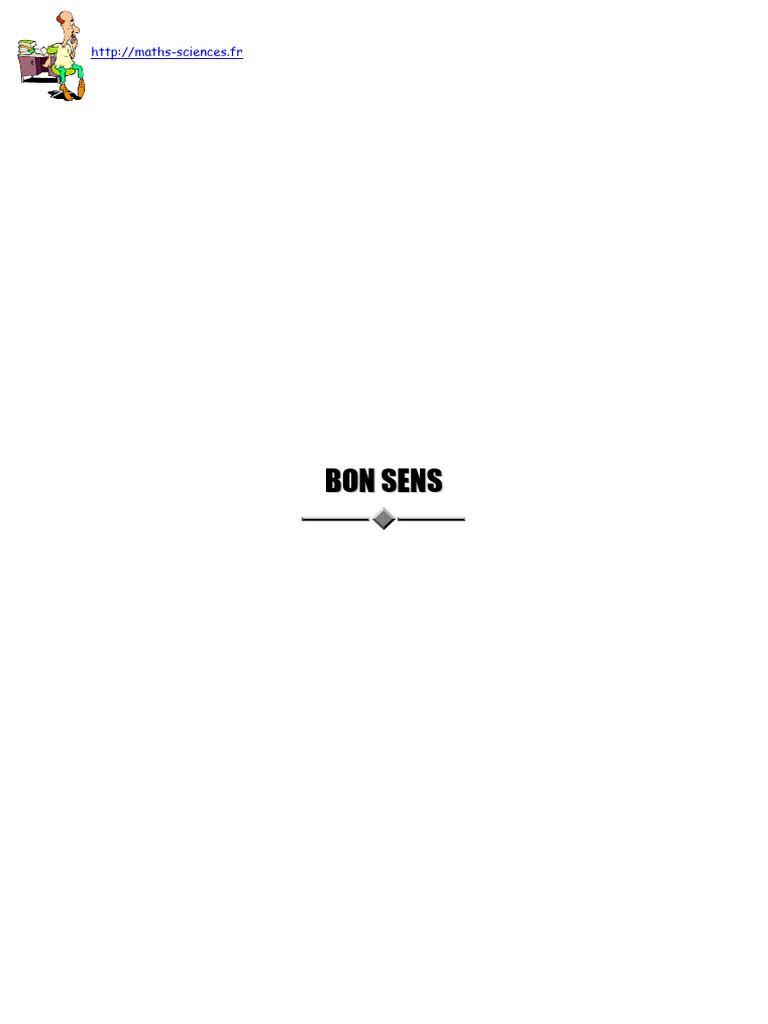 Solutions Bon Sens | PDF