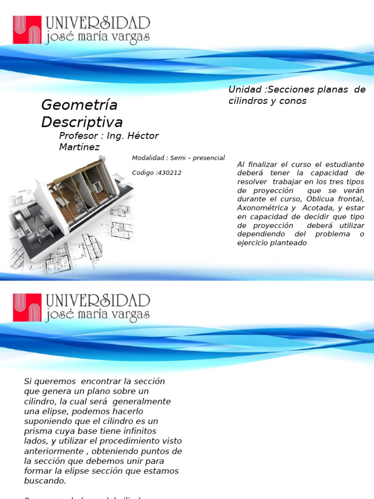 3 Secciones Plana de Cilindros y Cono | PDF