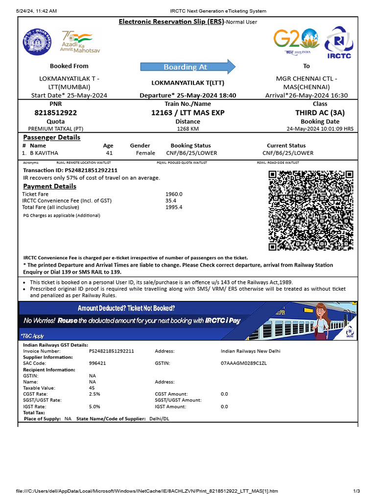 IRCTC Next Generation Eticketing System | PDF
