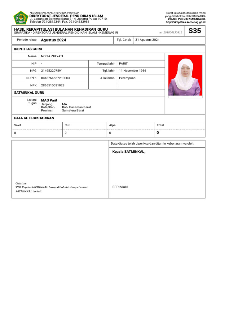 Absen Agus Fia | PDF