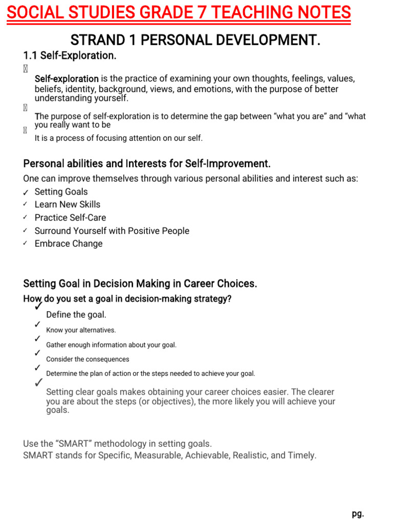 SOCIAL STUDIES GRADE 7 NOTES | PDF