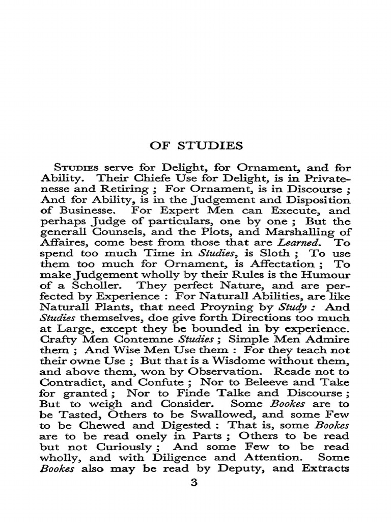 Of Studies | PDF