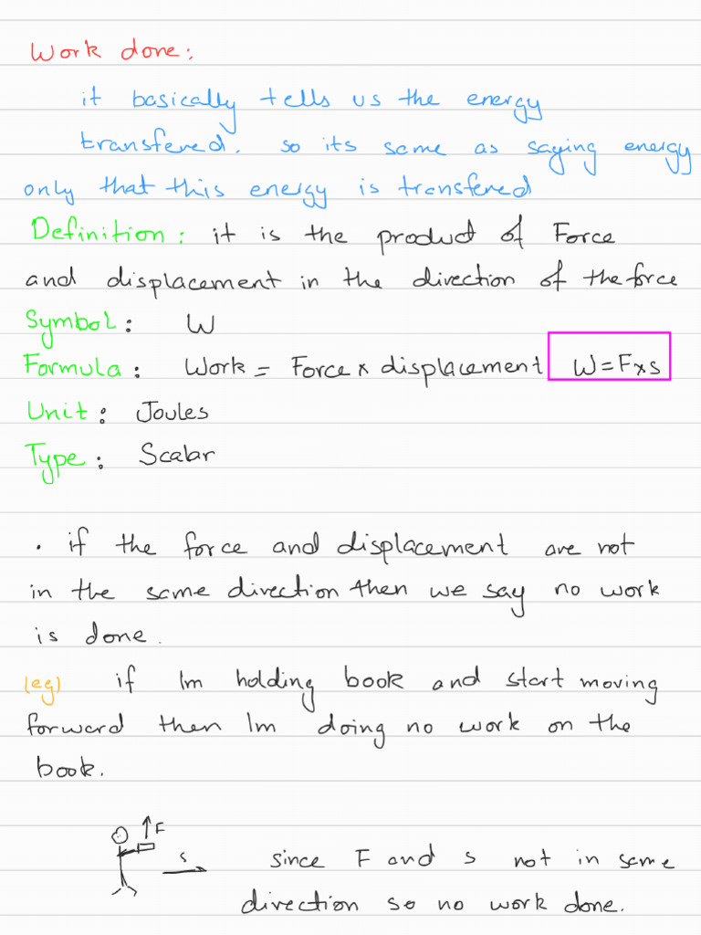 work Power and energy(Igcse phy) | PDF