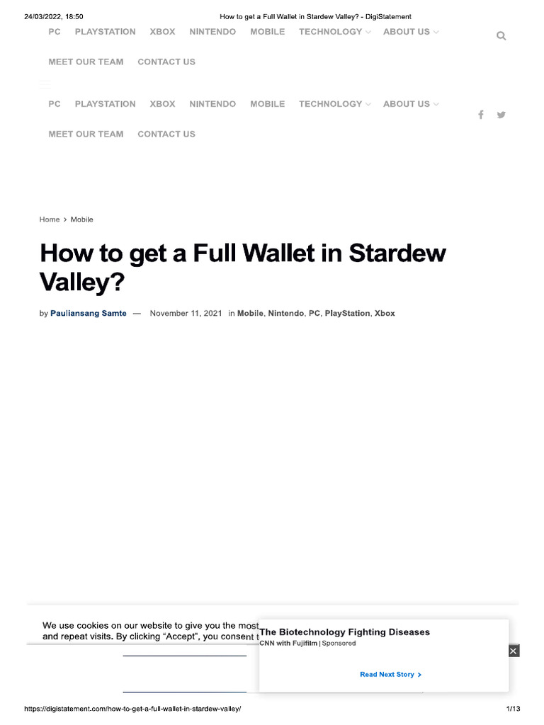 How To Get A Full Wallet in Stardew Valley - DigiStatement | PDF