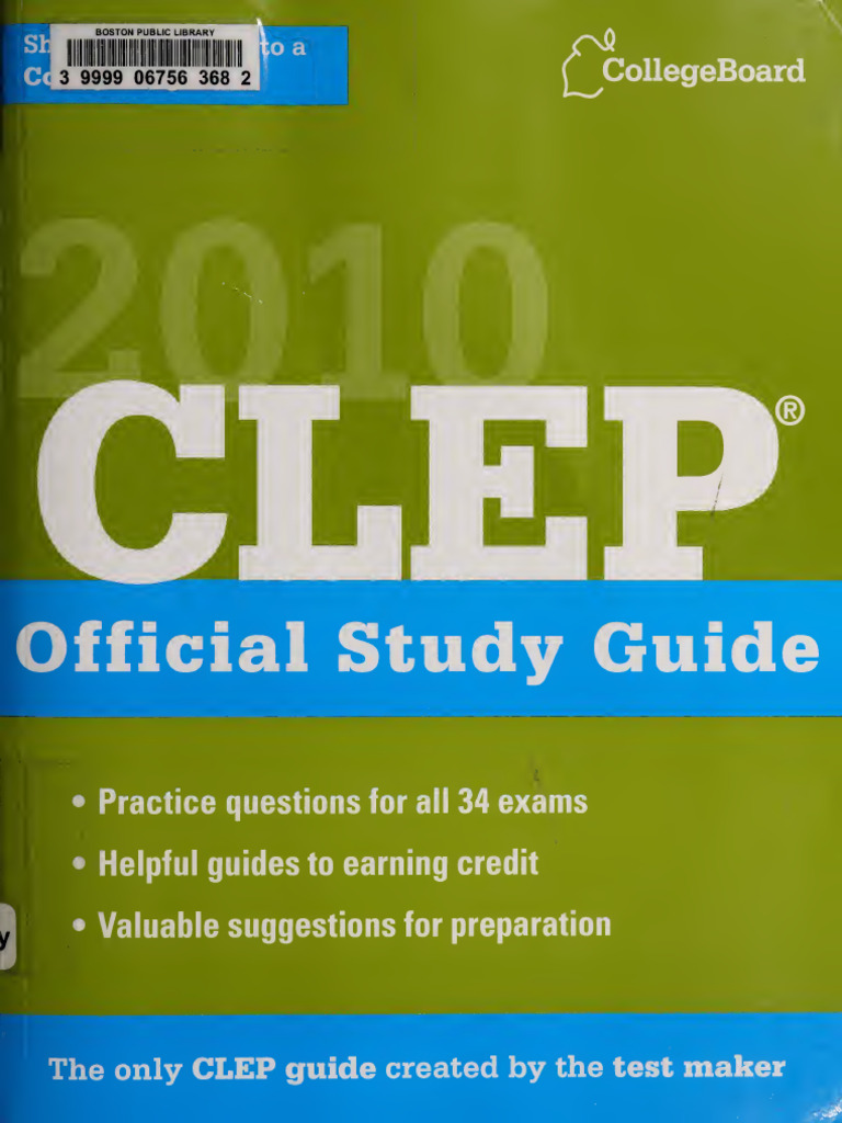 CLEP Official Study Guide 2012 | PDF