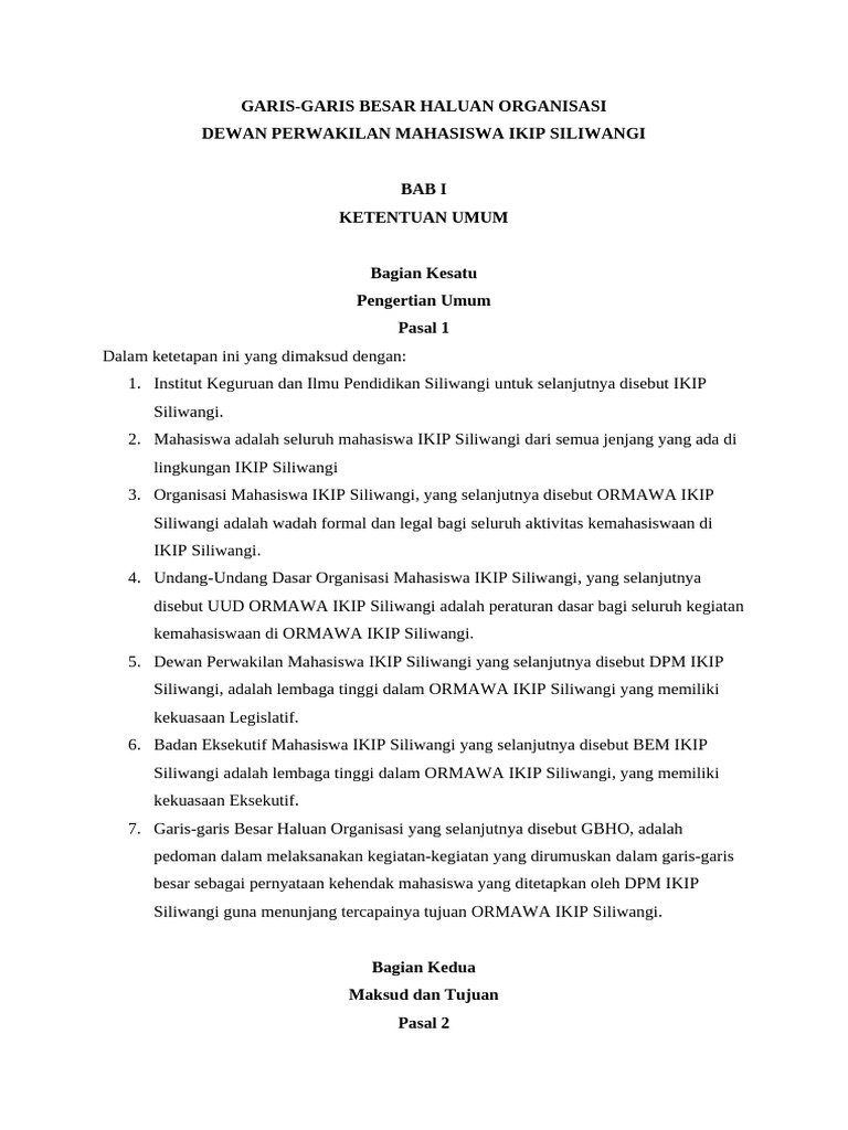 Gbho DPM Ikip Siliwangi | PDF