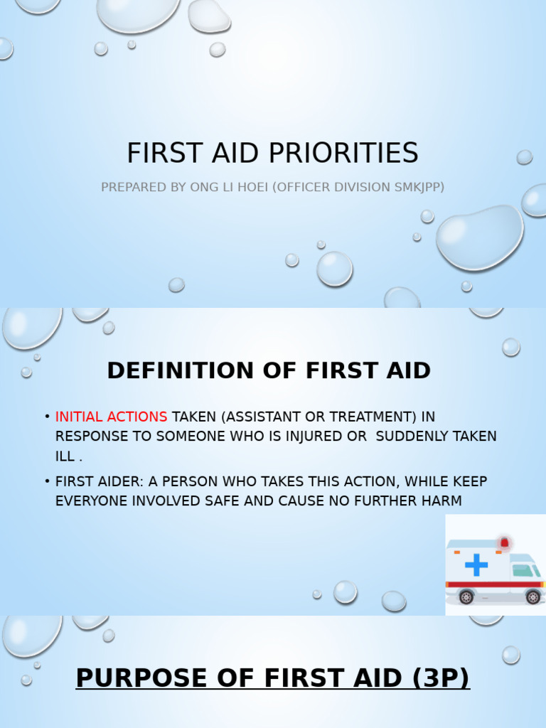 First Aid Priorities (New) | PDF