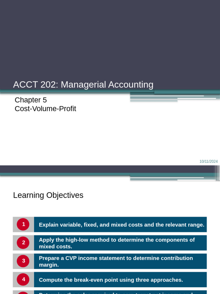 ACCT 202 - Ch5-Handout | PDF