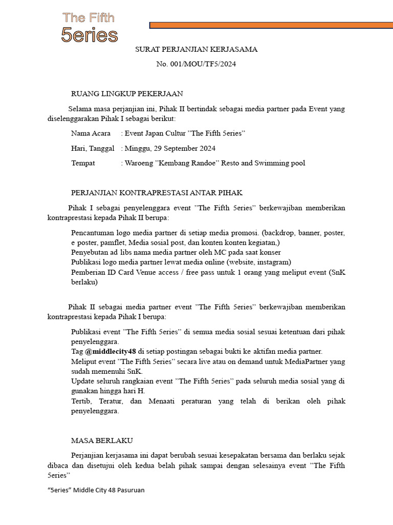 Mou Media Partner | PDF