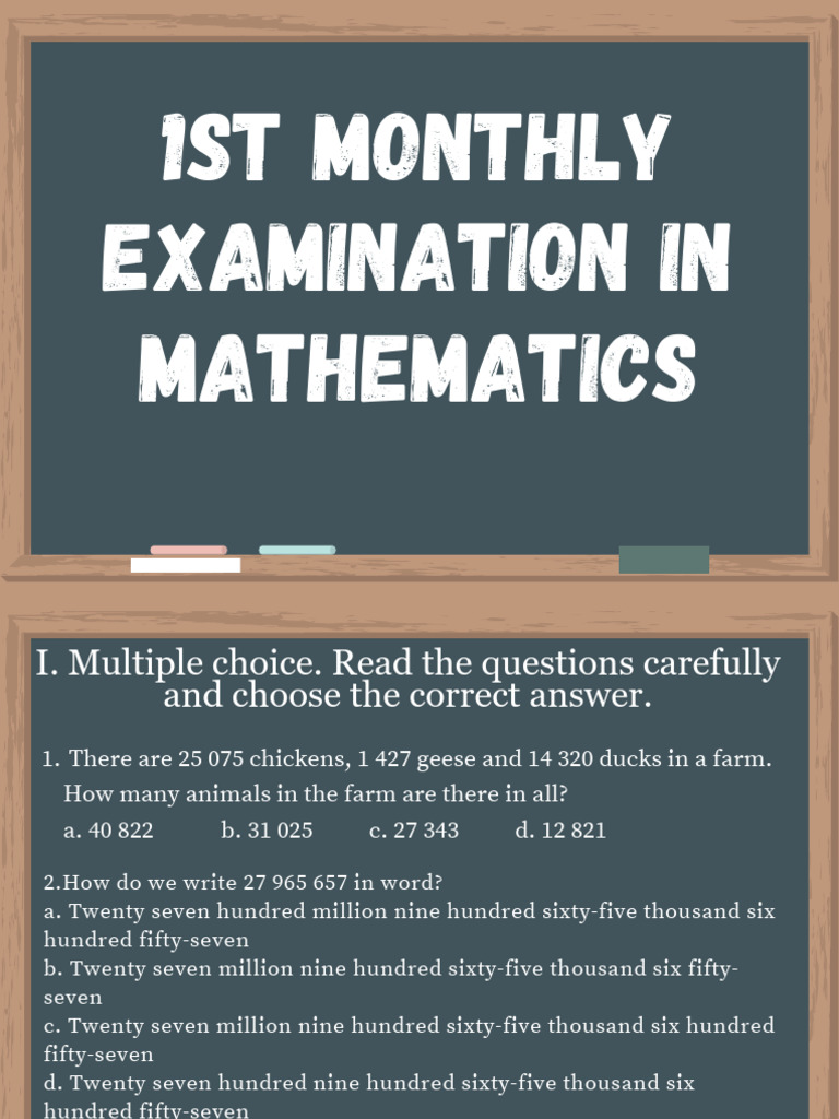 Grade 5 Math Exam | PDF | Mathematics | Numbers