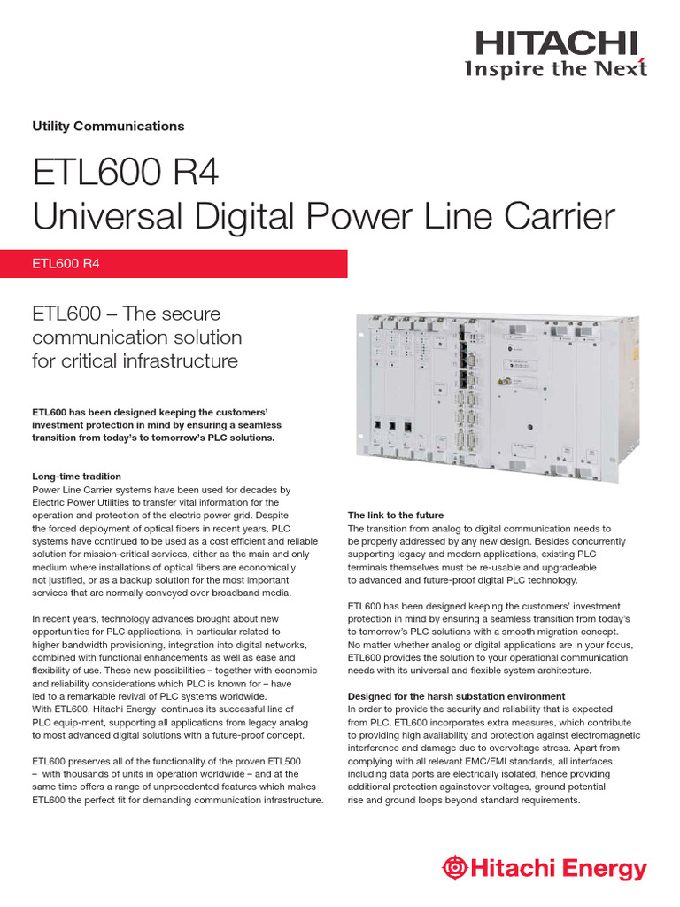 ETL600 R4_Universal Digital Power Line Carrier-A4 | PDF