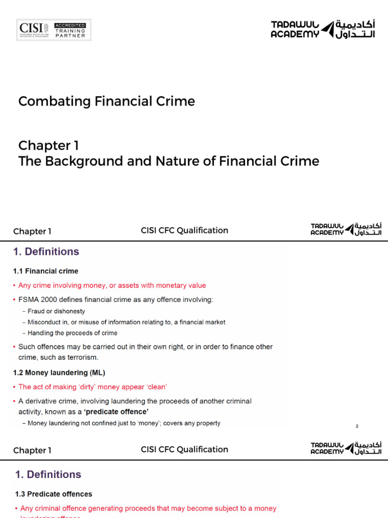 CFC - Chapter 1 - Study Notes | PDF