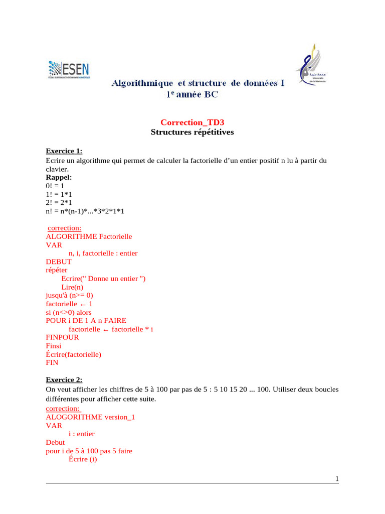 TD3 - ASD - Correction | PDF